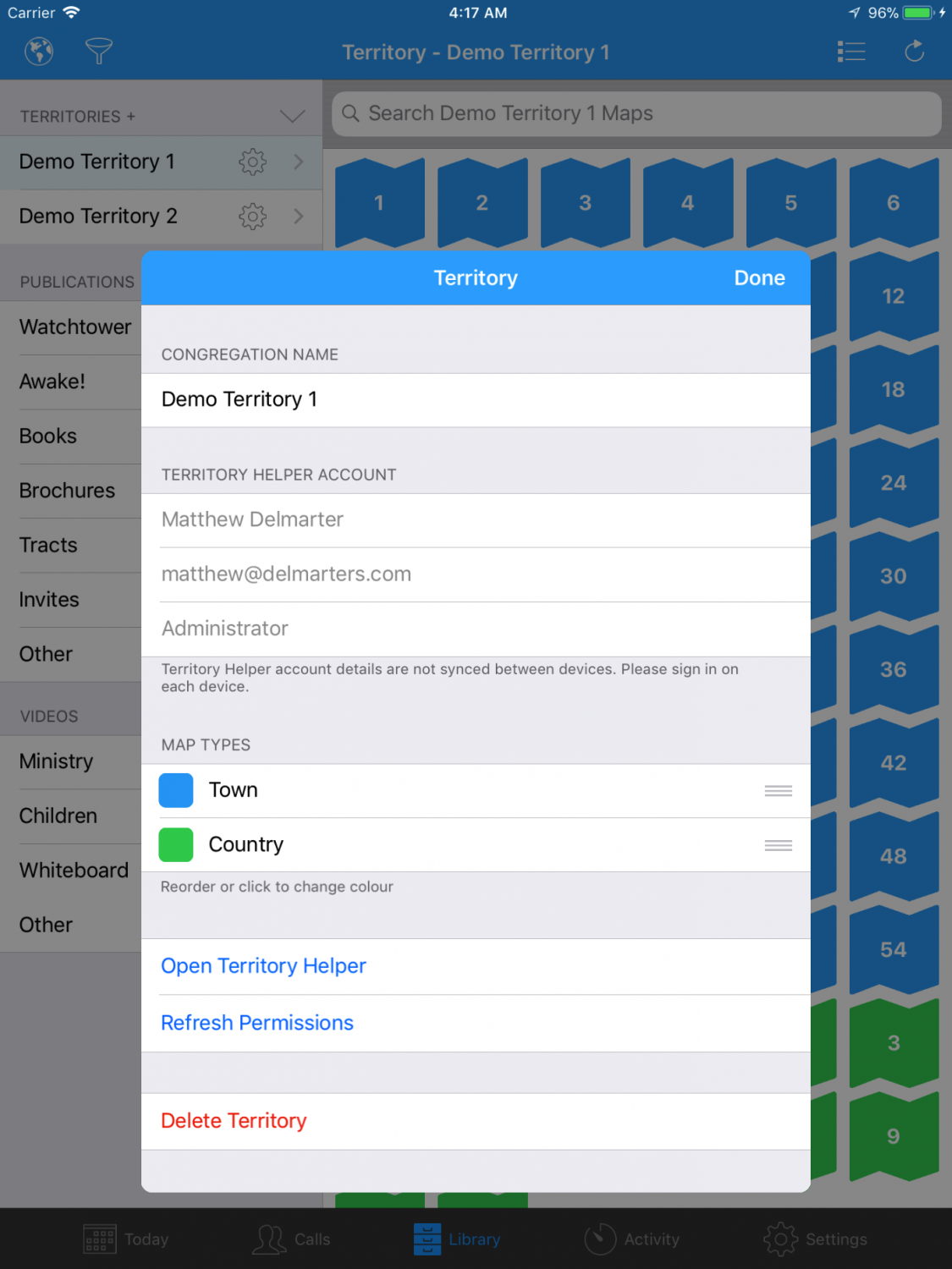 Territory Helper for iOS :: Territory Management via ServicePlanner Mobile App